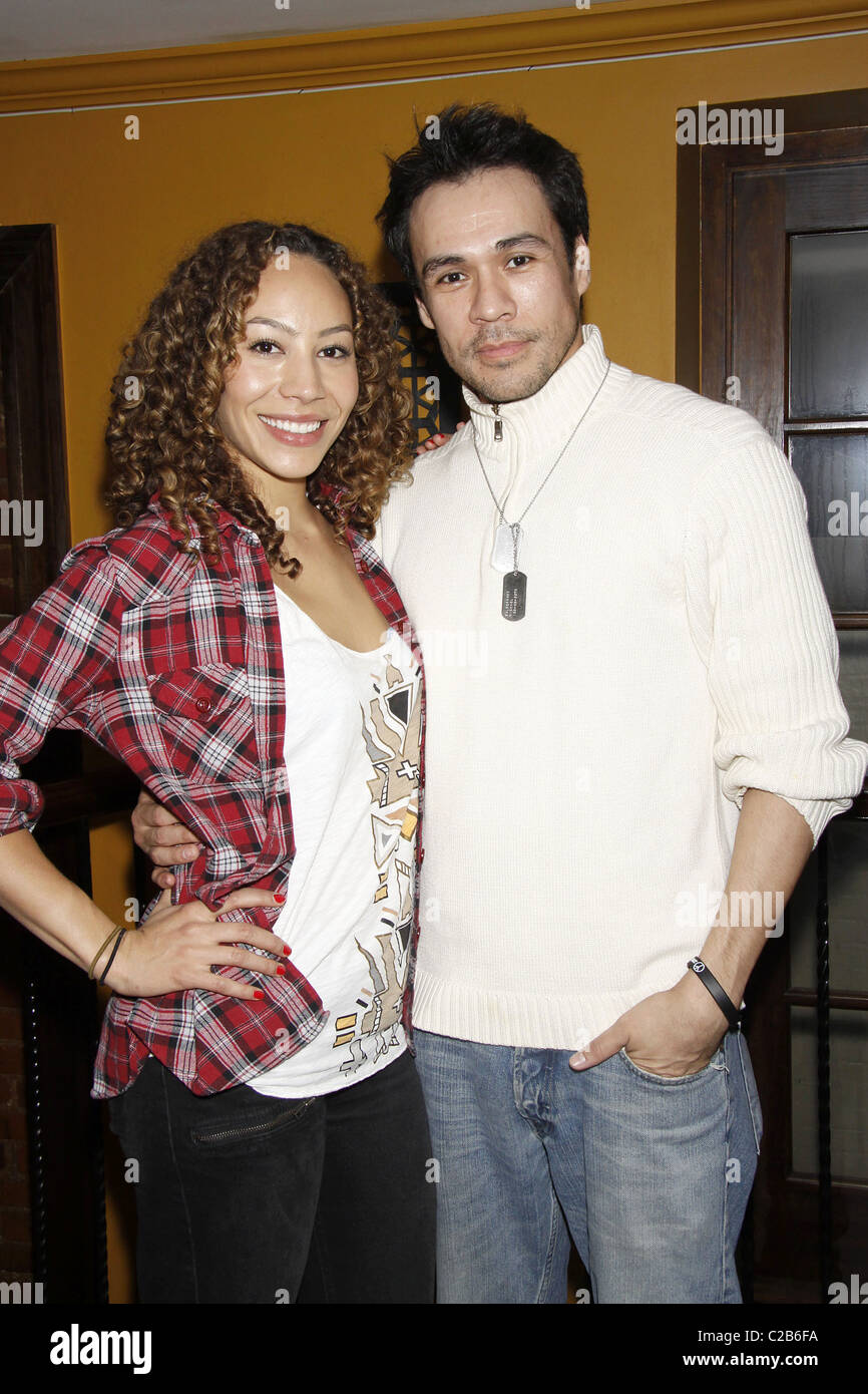 Afra Hines and Michael Balderrama at the after party to celebrate ...