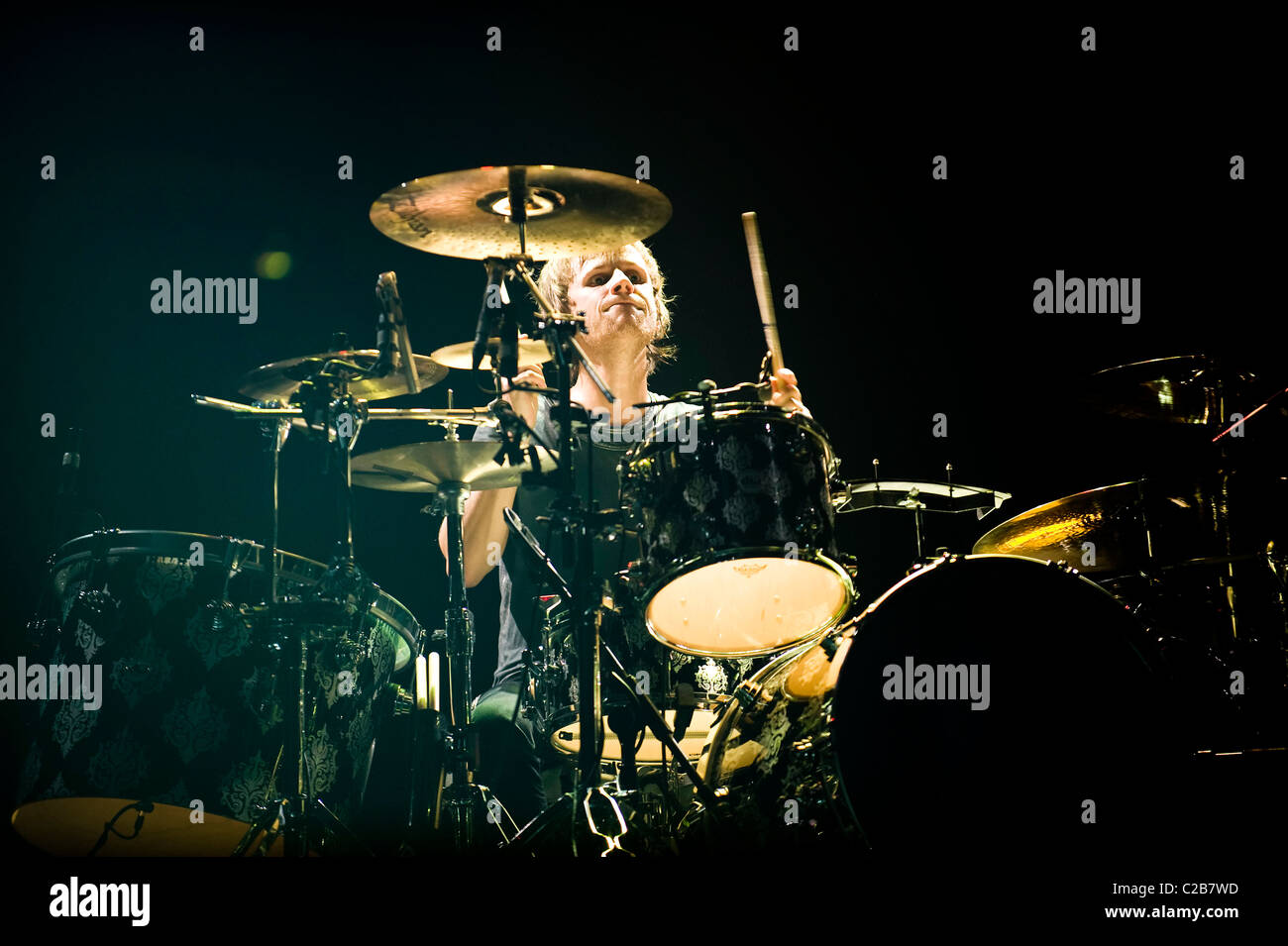 Dominic Howard Muse performing live at the Bercy Paris, France - 17.11. ...