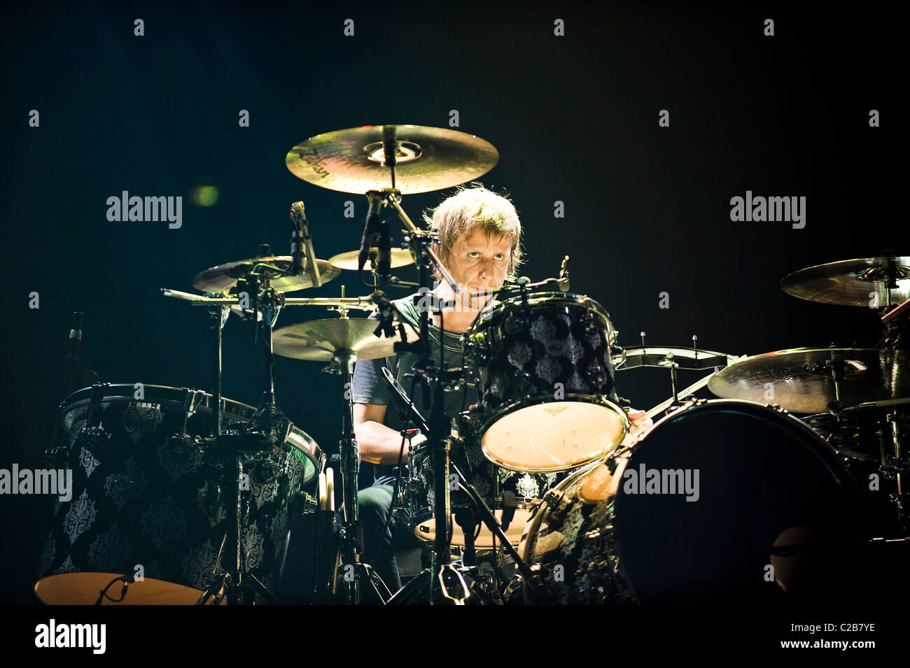 Dominic Howard Muse performing live at the Bercy Paris, France - 17.11. ...