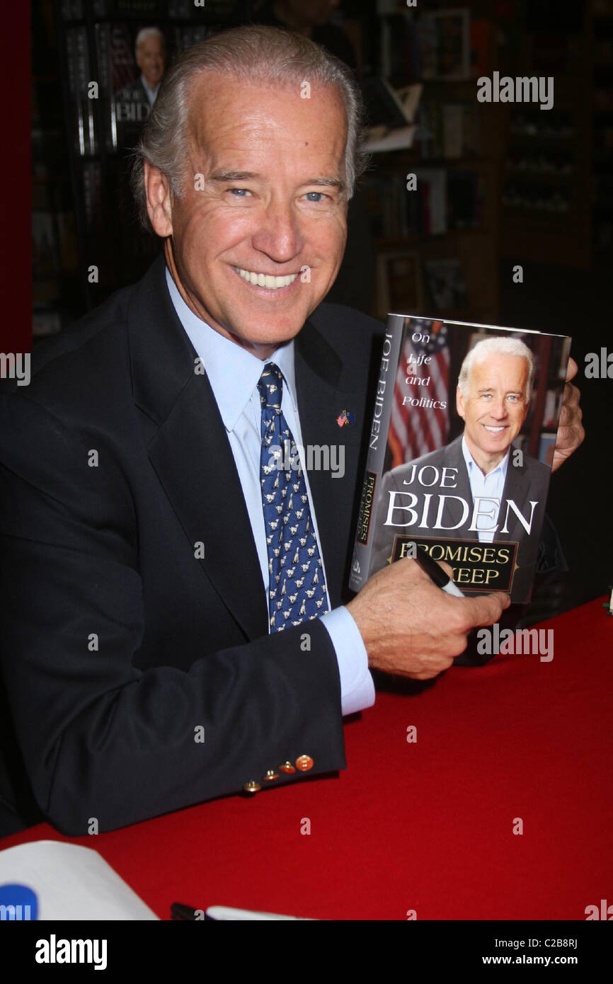 Senator Joe Biden signs copies of his new book 'Promises To Keep' at ...