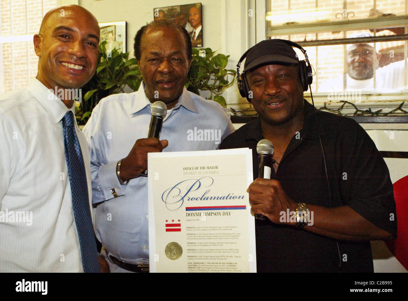 Washington D.C. Mayor Adrian Fenty, Former Washington D.C Mayor Marion ...