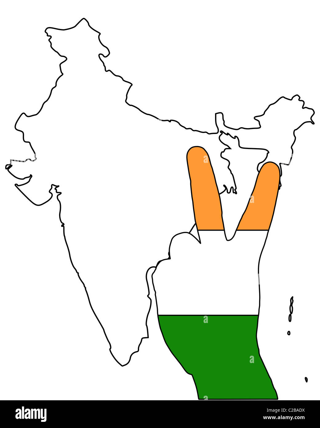 India hand signal Stock Photo - Alamy