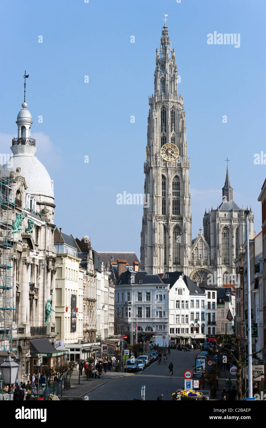 View down Suikerrui towards Onze Lieve Vrouwekathedraal (Cathedral of ...