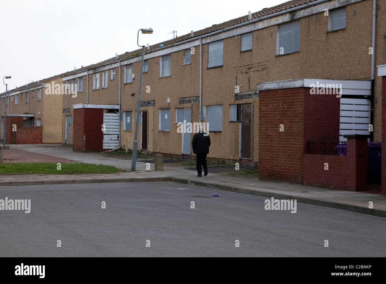 Boarded-up housing estate, Liverpool Stock Photo - Alamy
