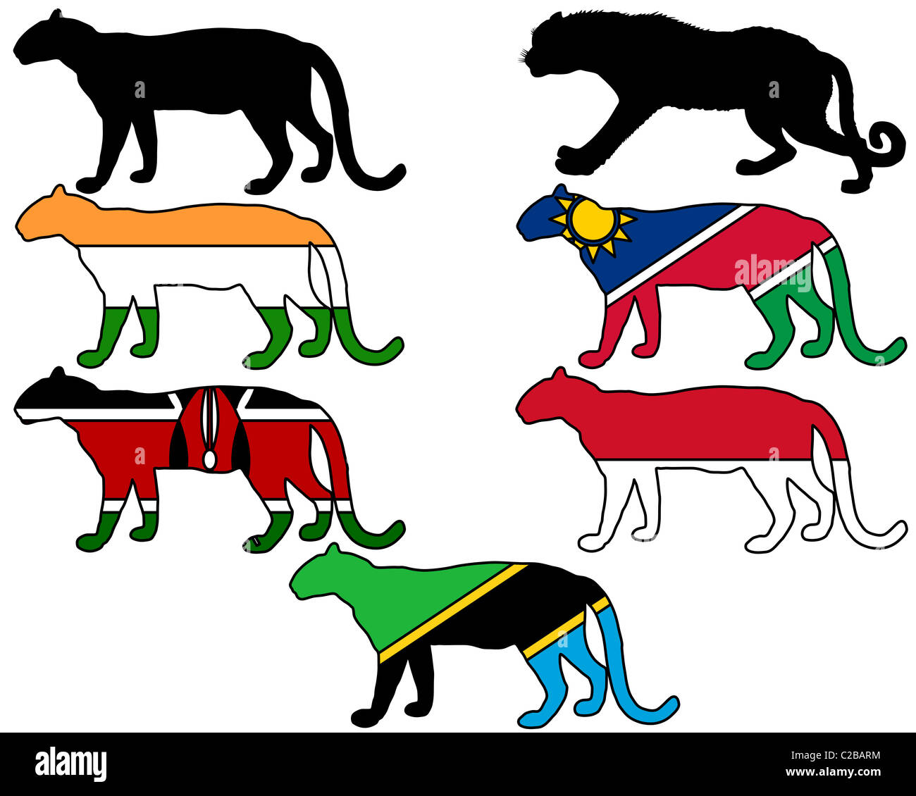 India kenya flag hi-res stock photography and images - Alamy