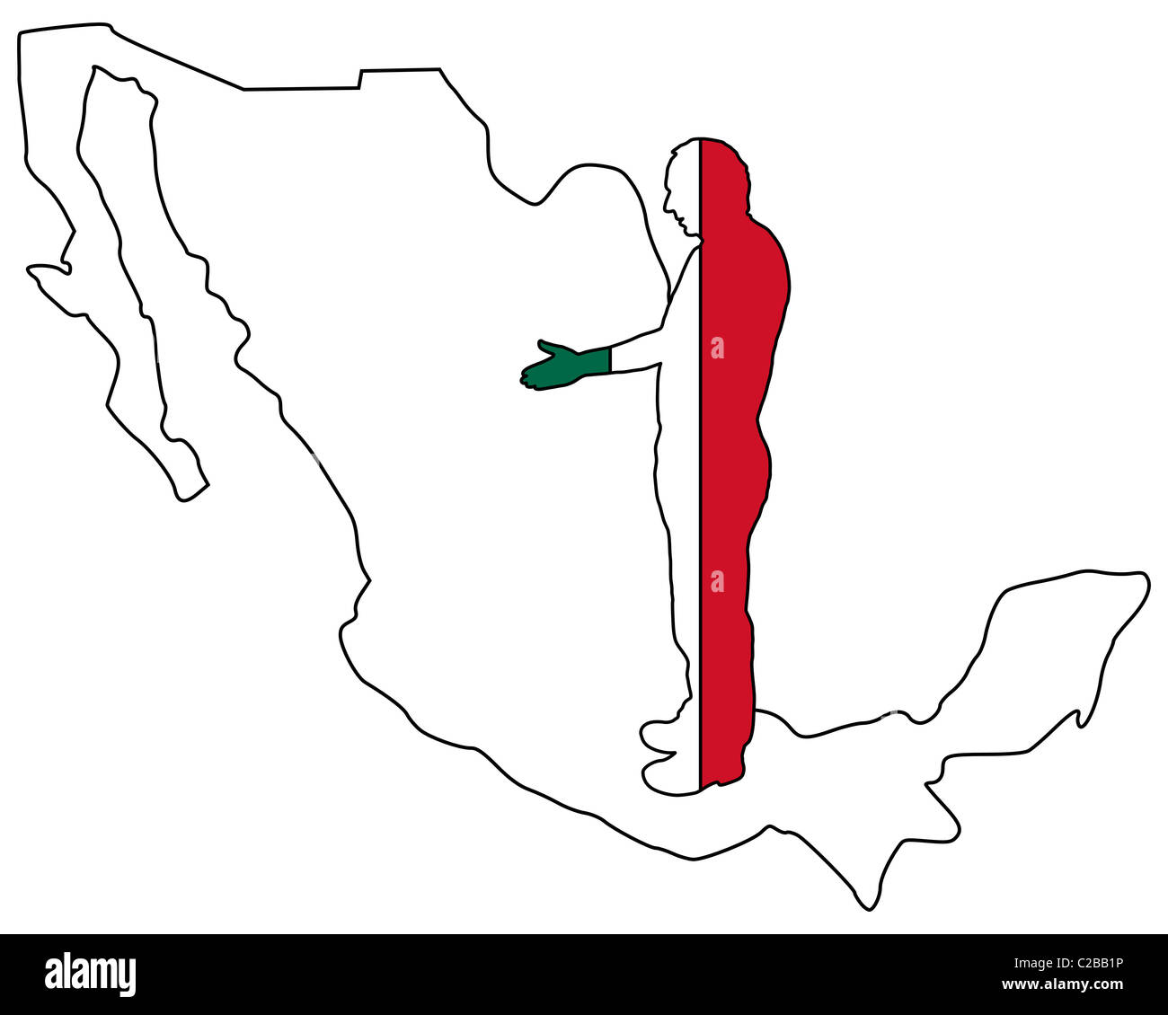 Mexico flag handshake hi-res stock photography and images - Alamy