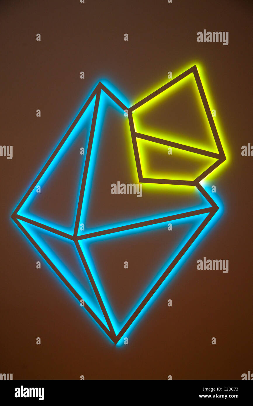 neon abstract ceiling lights Stock Photo - Alamy