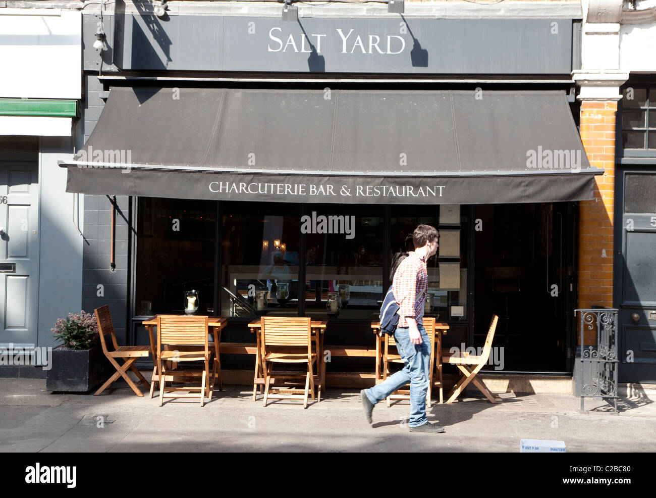 Salt Yard Spanish restaurant, Goodge Street, London Stock Photo - Alamy