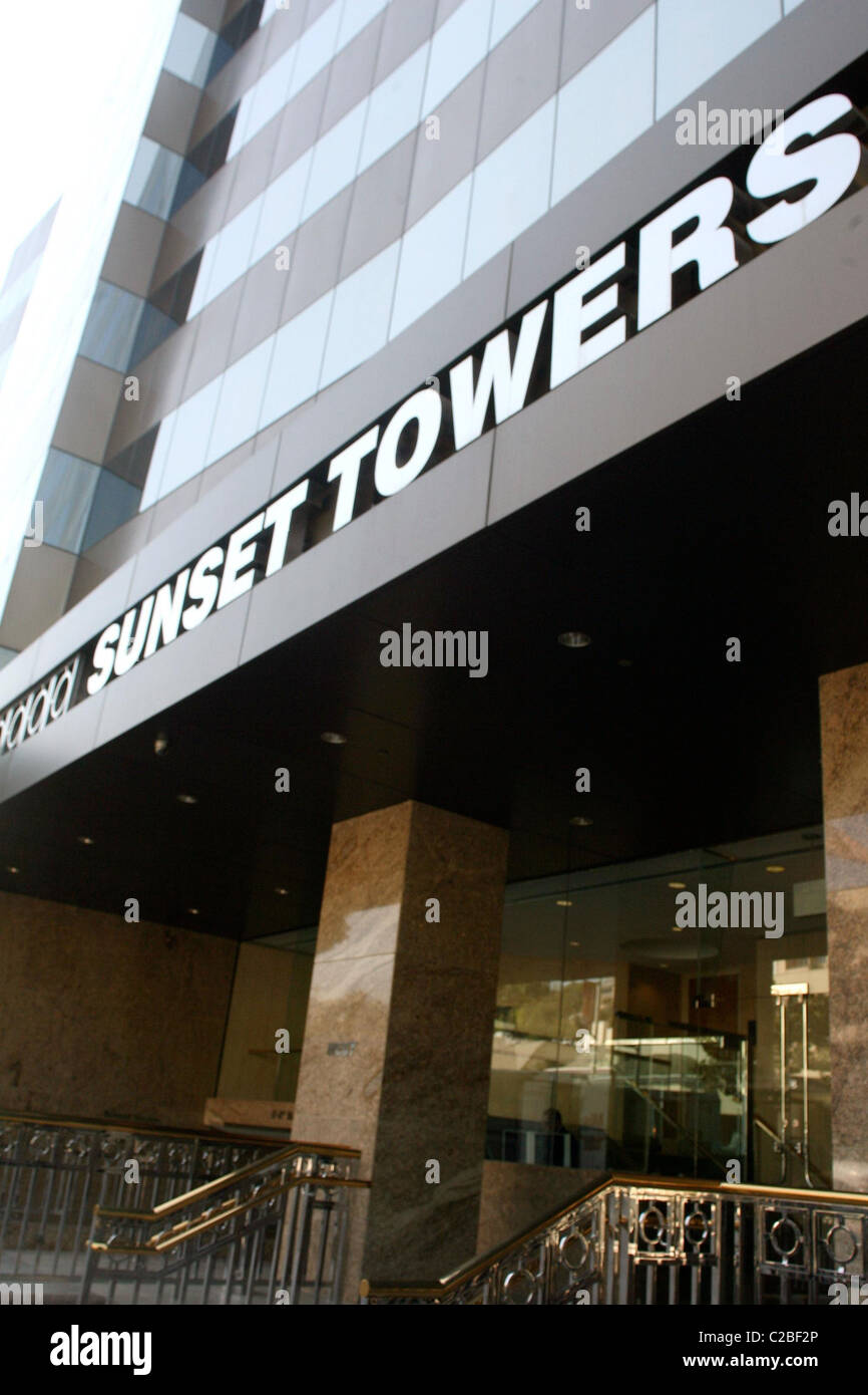 The Sunset Towers at Sunset Blvd in West Hollywood Los Angeles ...