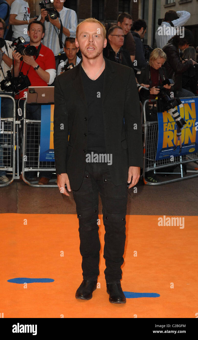 Simon Pegg UK premiere of 'Run, Fat Boy, Run,' held at the Odeon West ...