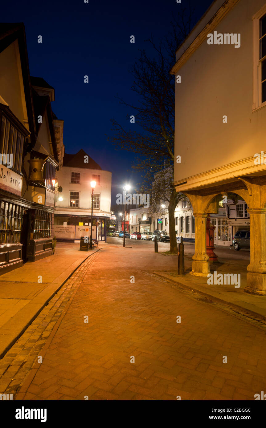 Guildhall hall built in 1574 and market square Faversham town Kent ...