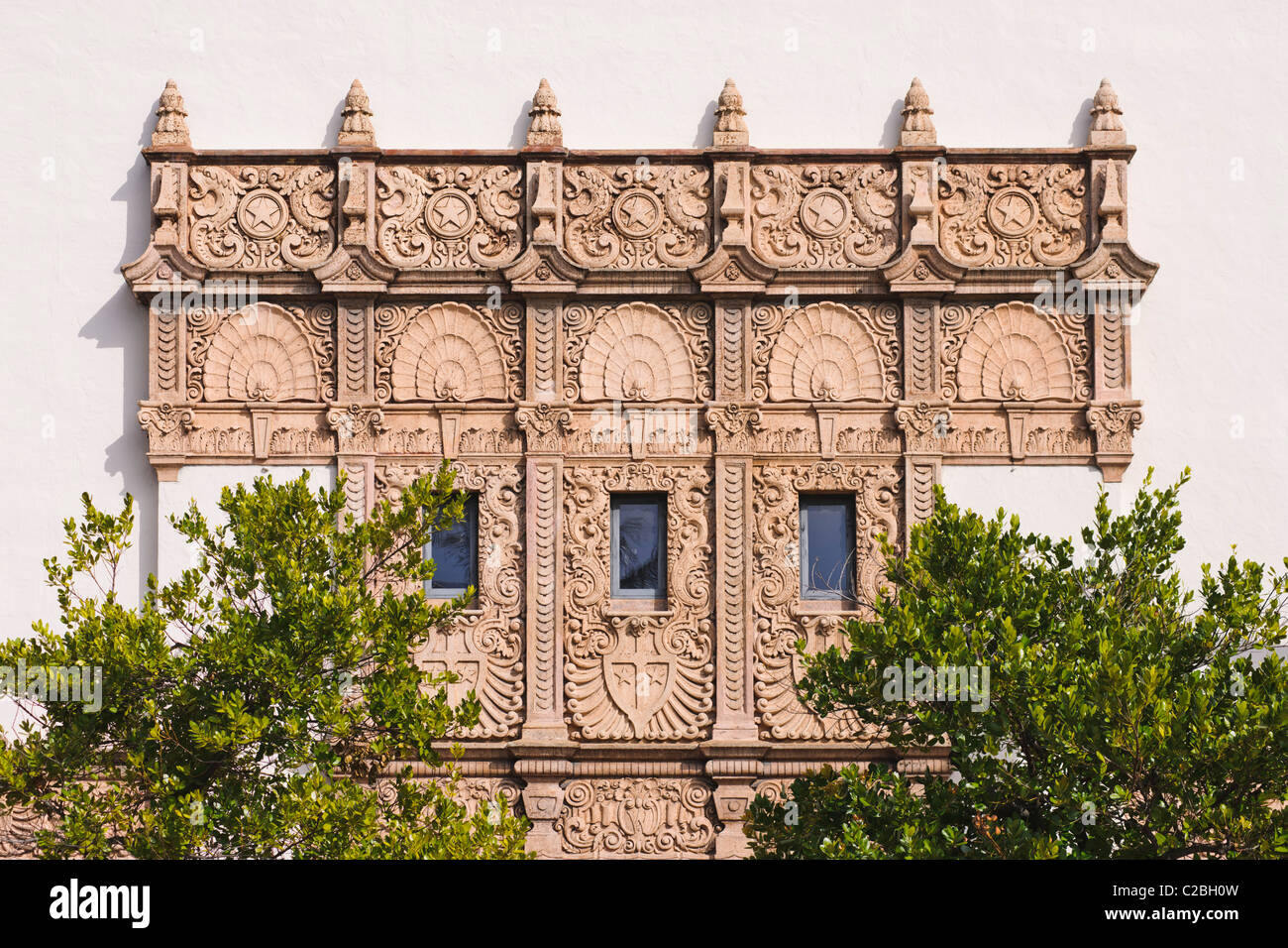 Wolfsonian Museum entrance detail, South Beach, Miami Stock Photo - Alamy