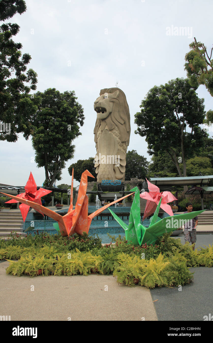 Merlion lion sentosa singapore hi-res stock photography and images - Alamy