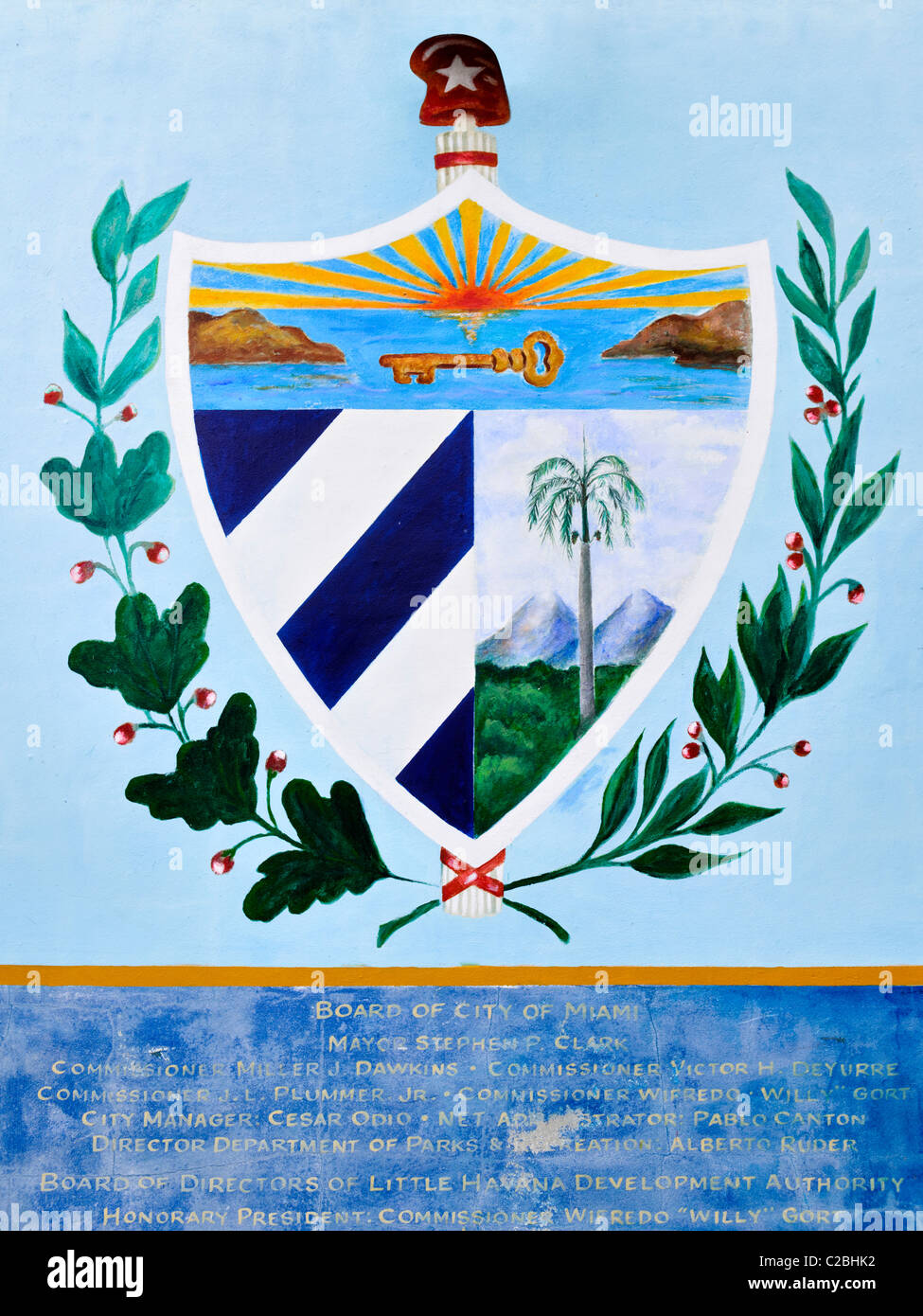 Shield of Cuba, Little Havana, Miami Stock Photo - Alamy