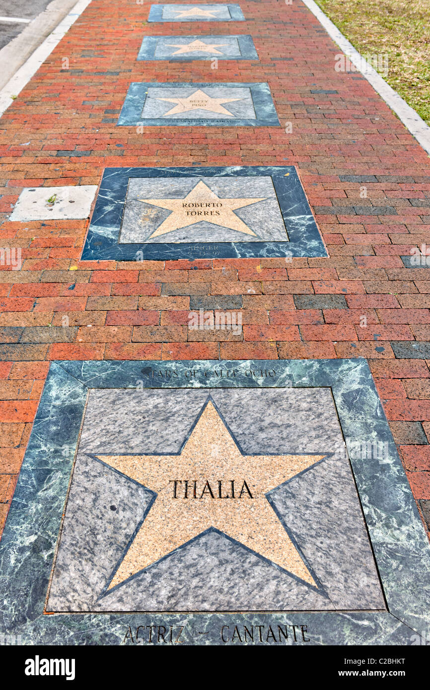 Walkway of the Stars, Little Havana, Miami Stock Photo - Alamy