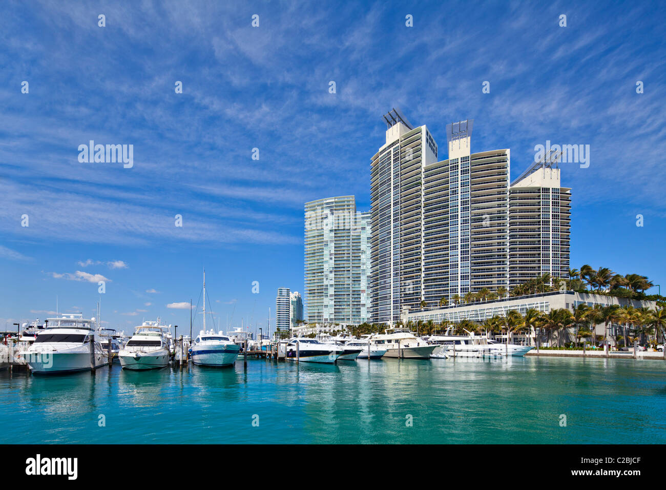 Miami Beach Marina condos Stock Photo - Alamy