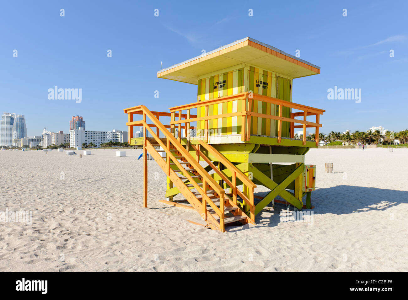 lifeguard hut, South Beach, Miami Stock Photo - Alamy