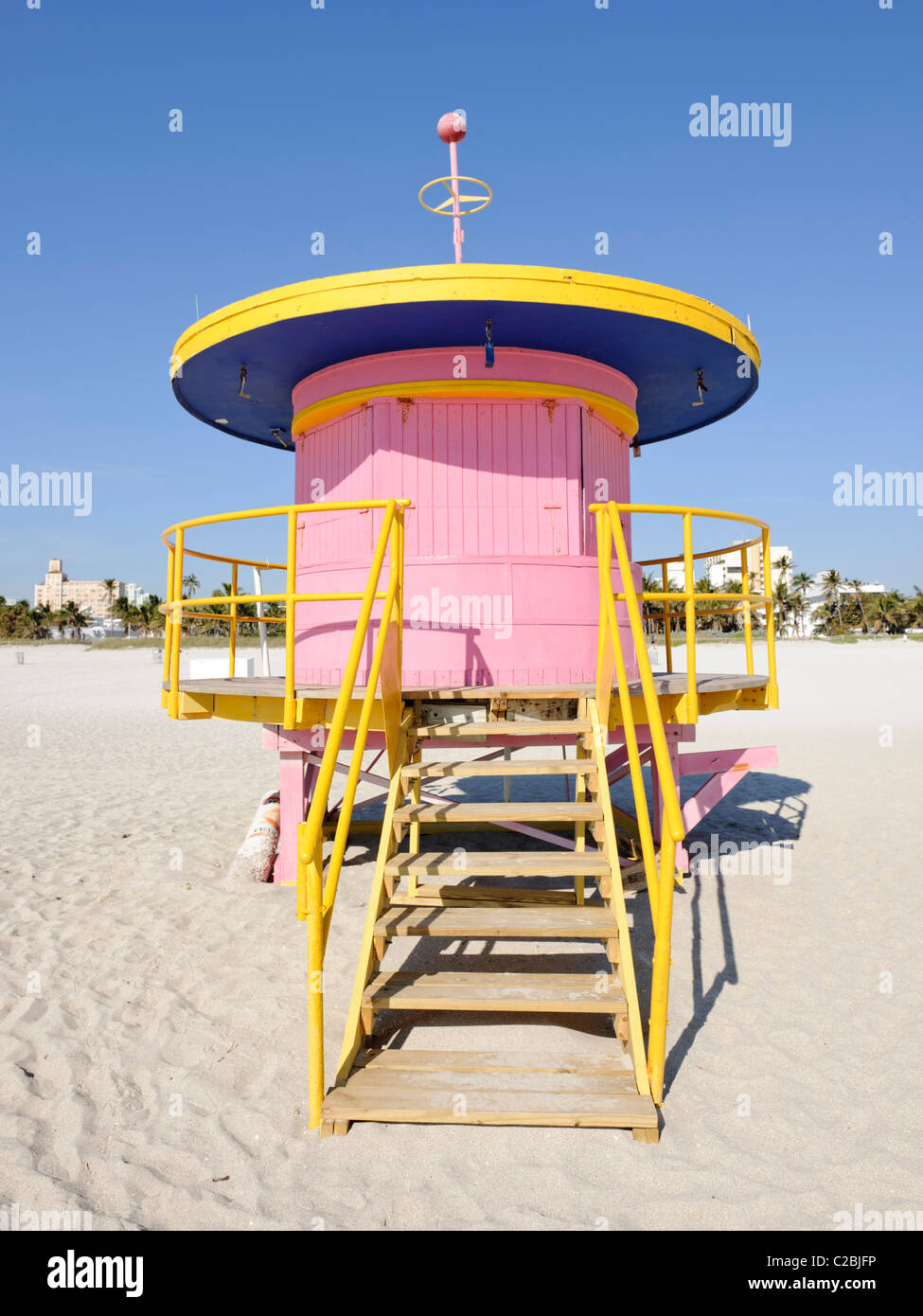 lifeguard hut, South Beach, Miami Stock Photo - Alamy