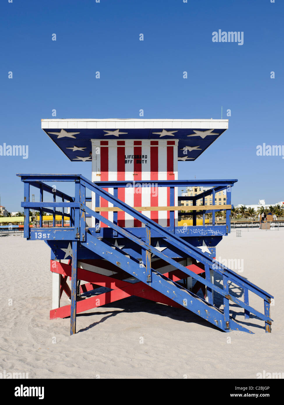 lifeguard hut, South Beach, Miami Stock Photo - Alamy