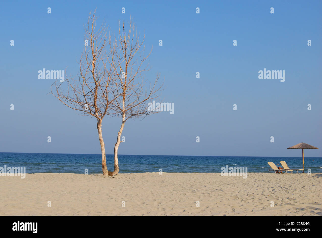 Beach in Greek Islands Stock Photo - Alamy