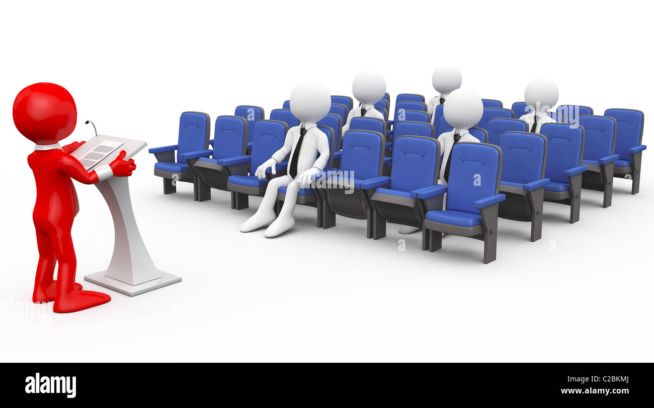 3D human lecturing Stock Photo - Alamy