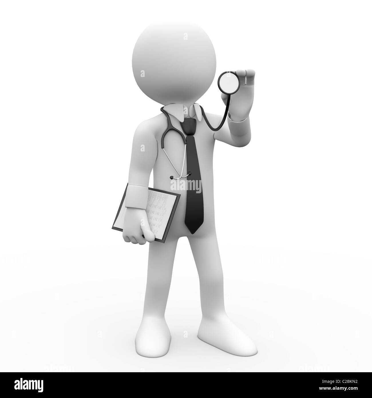 Medical stethoscope in doctors Black and White Stock Photos & Images ...