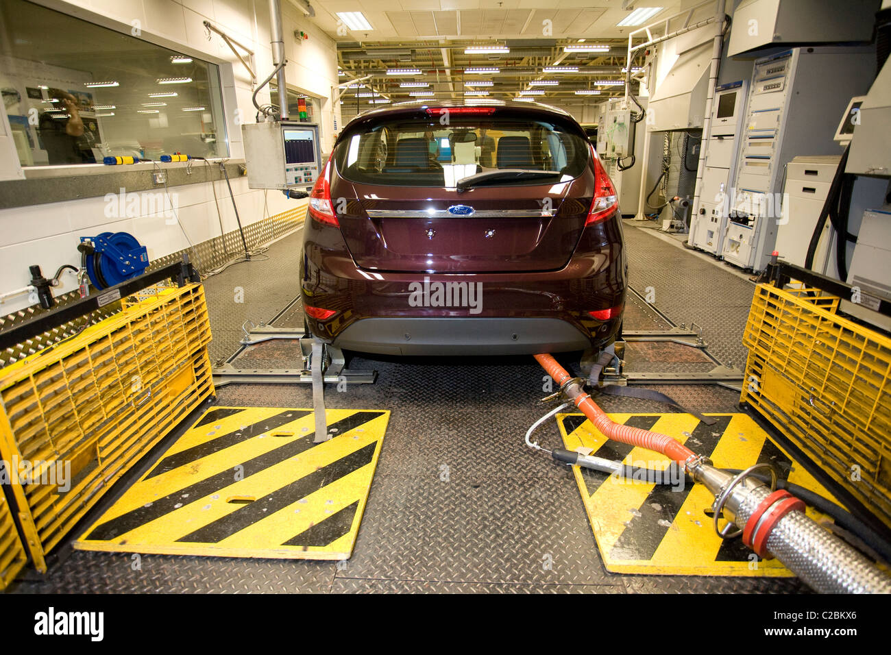 Ford Dagenham Ford Fiesta CO2 emissions Testing. Photo:Jeff Gilbert ...