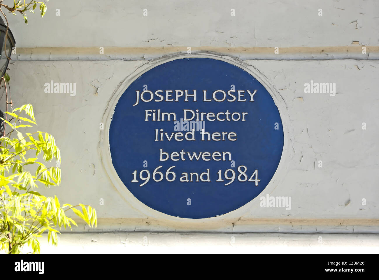 blue plaque marking a home of film director joseph losey, in royal ...