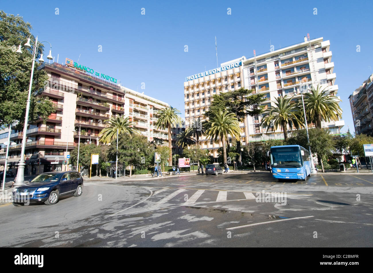 bari town center square italy italian squares wide street city Stock ...