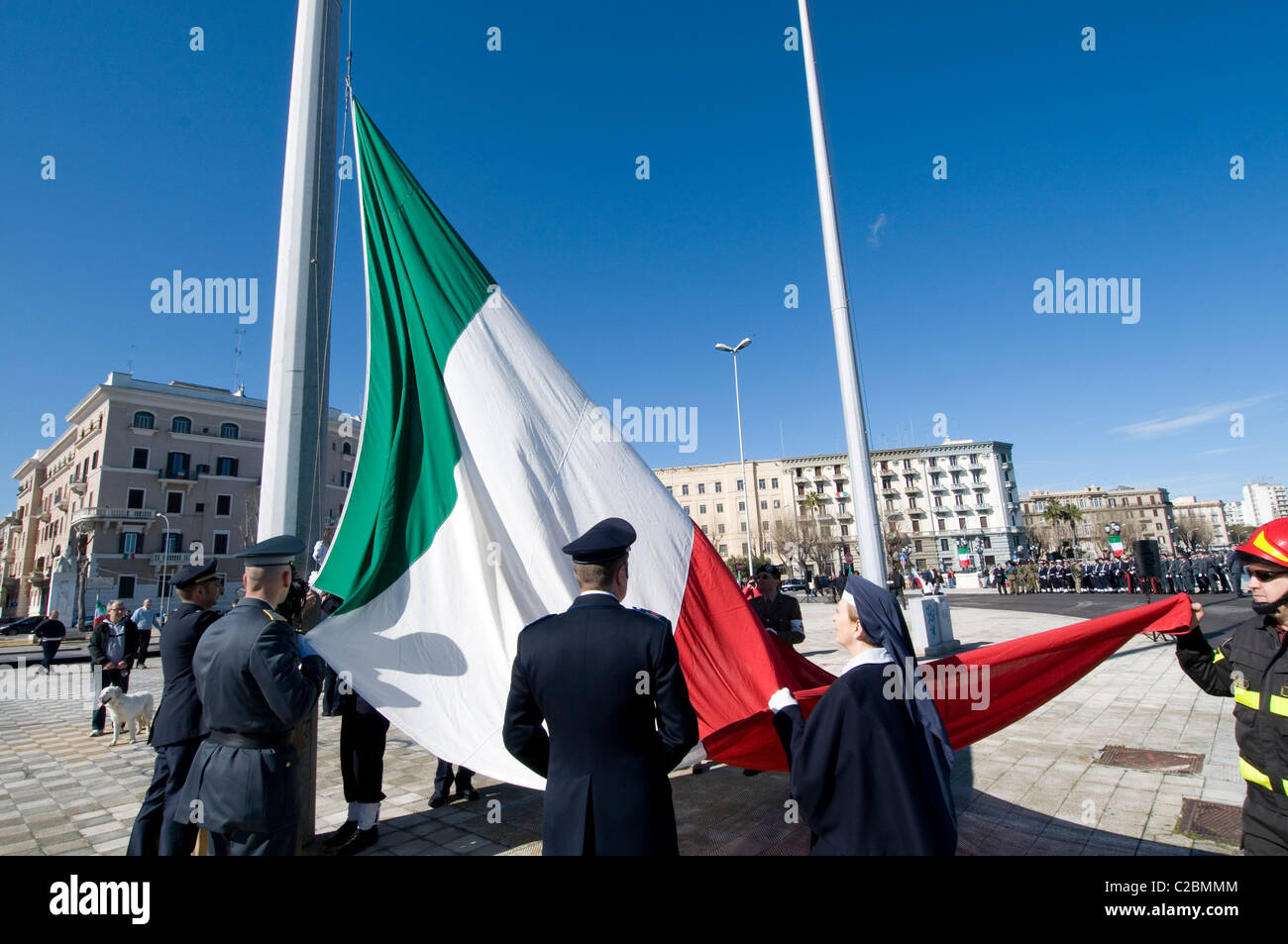 tricolor tricolour flag being raised as part of the celebrations for ...