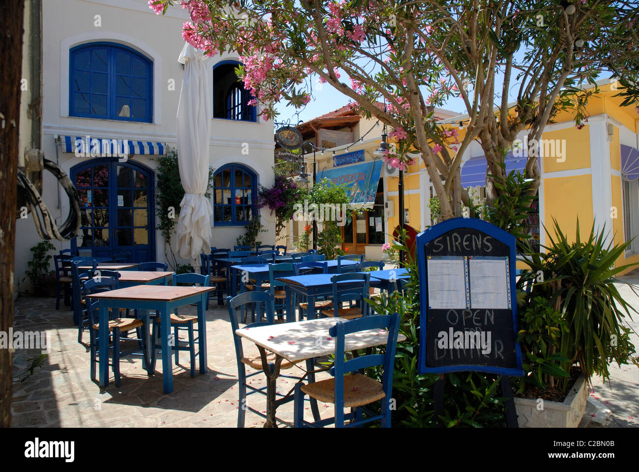 Greece vathi restaurant hi-res stock photography and images - Alamy