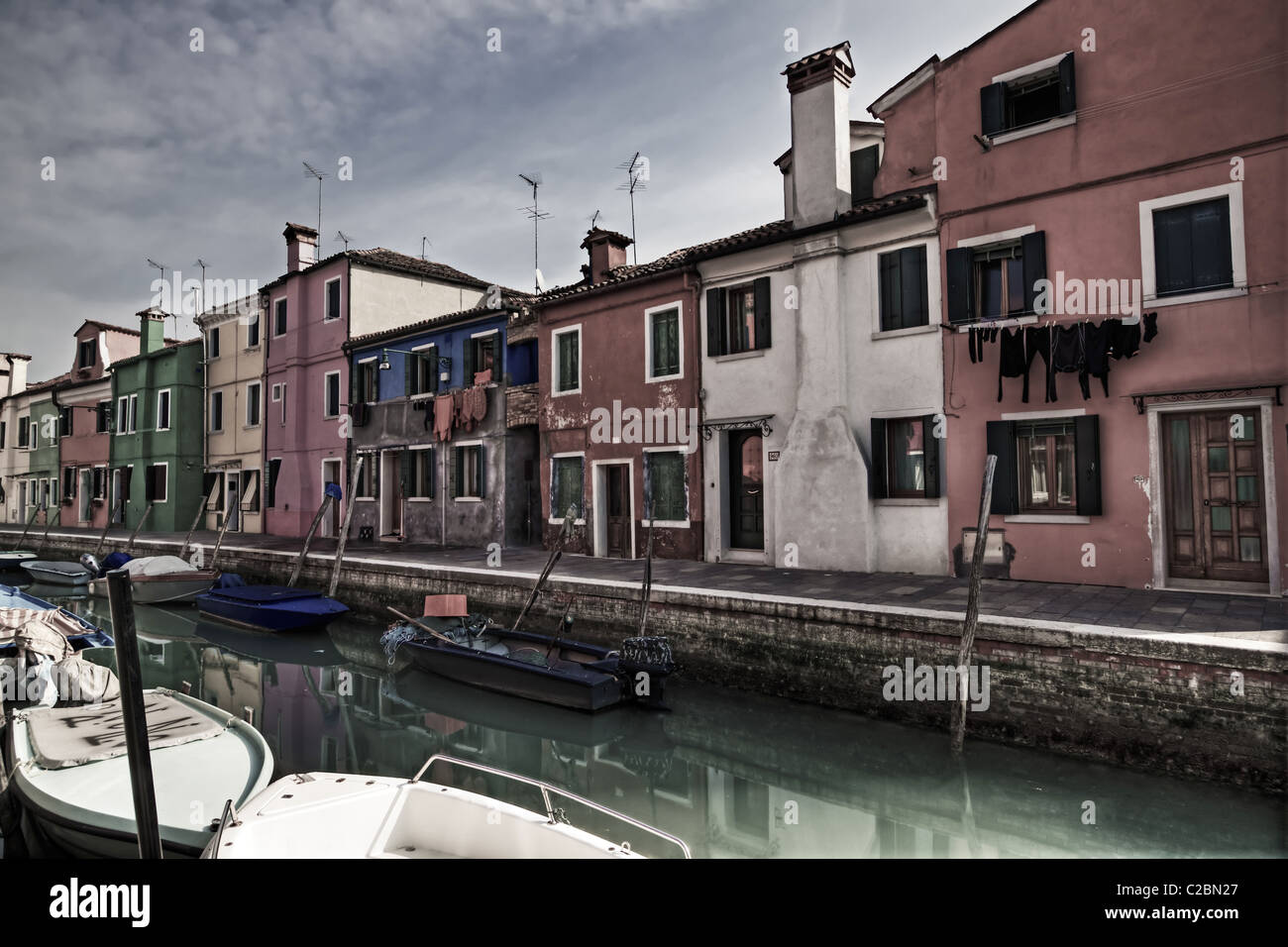 Venice burano island boat colour hi-res stock photography and images ...
