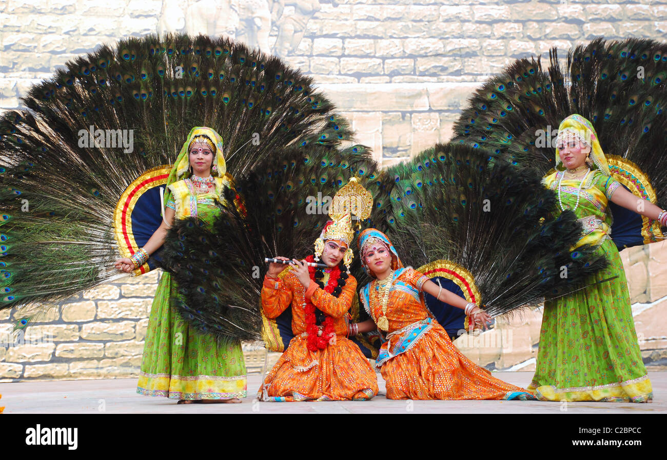 Radha Krishna Dance Stock Photo - Alamy