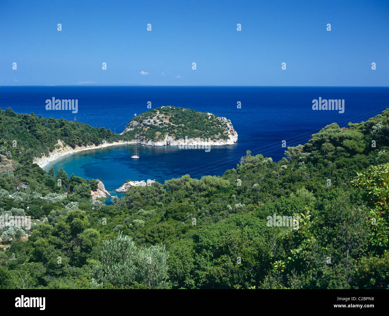 Stafilos Bay Skopelos Greece Stock Photo - Alamy