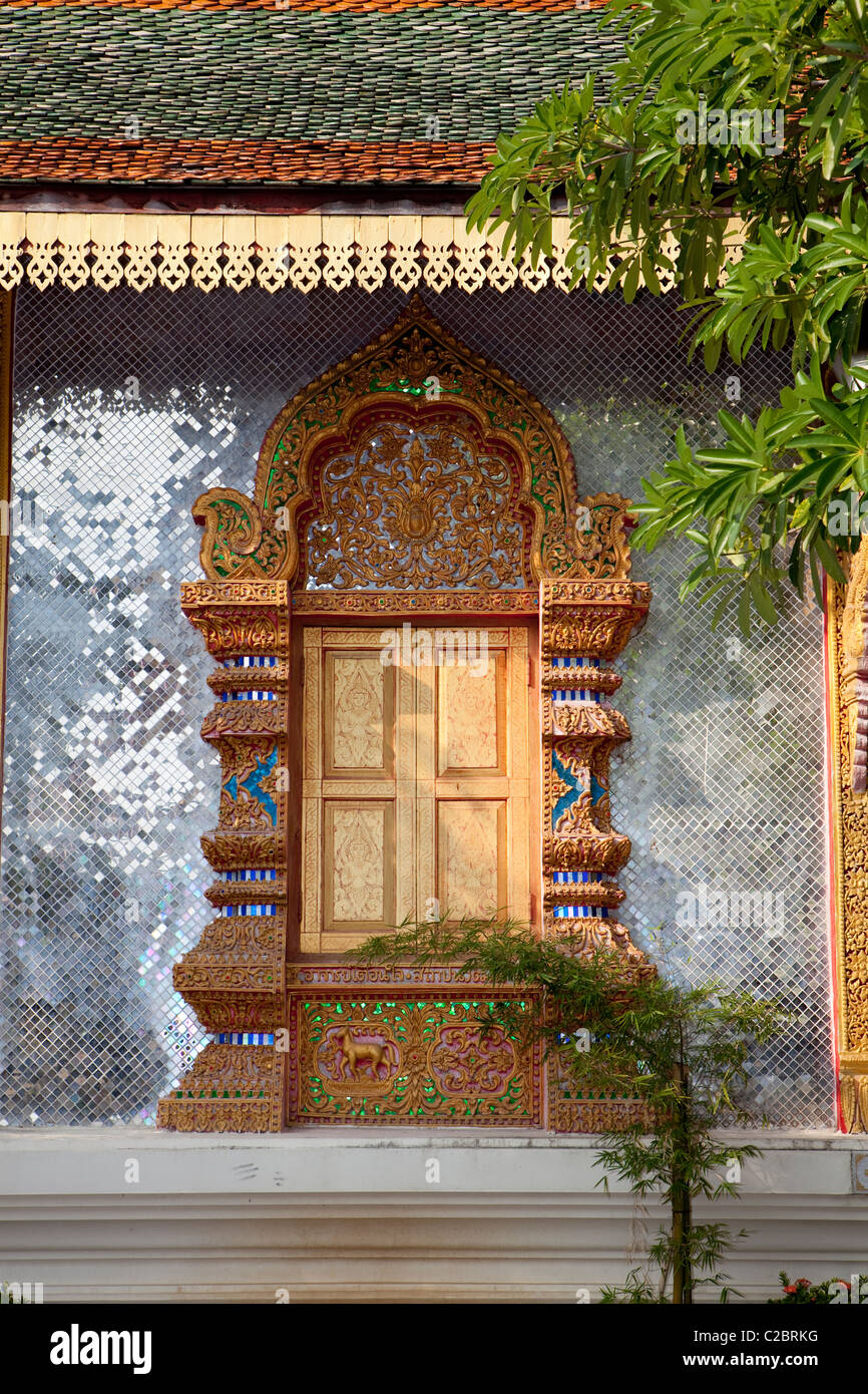 Traditional style window in temple, individuality decoration every ...
