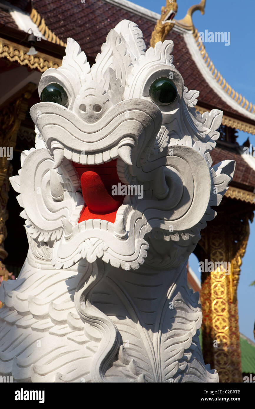 The Singha, guard of temple animal of imaginary creature, Chinag Mai ...