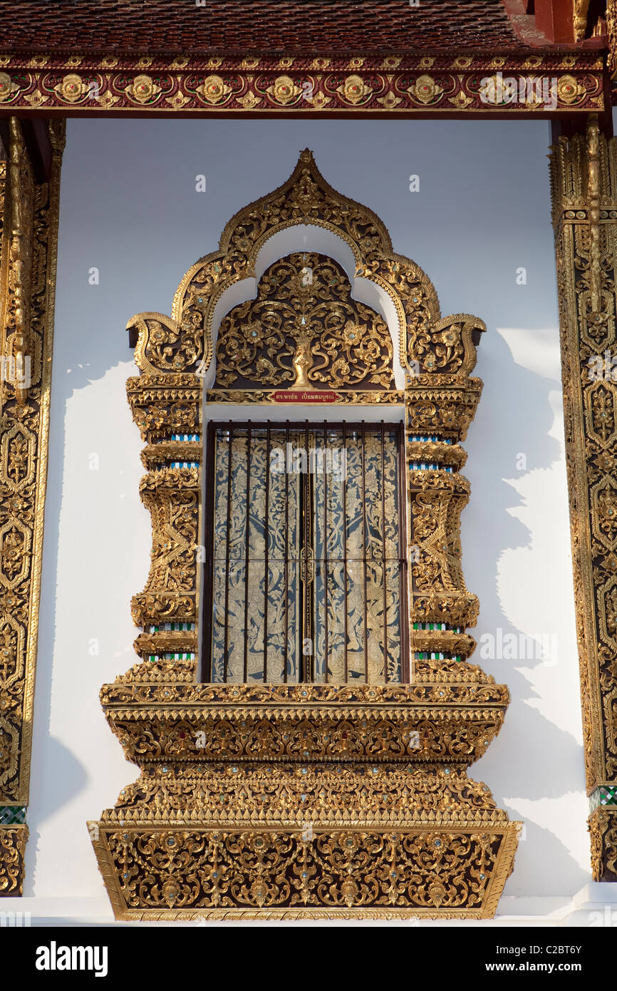 Traditional style window in temple, individuality decoration every ...