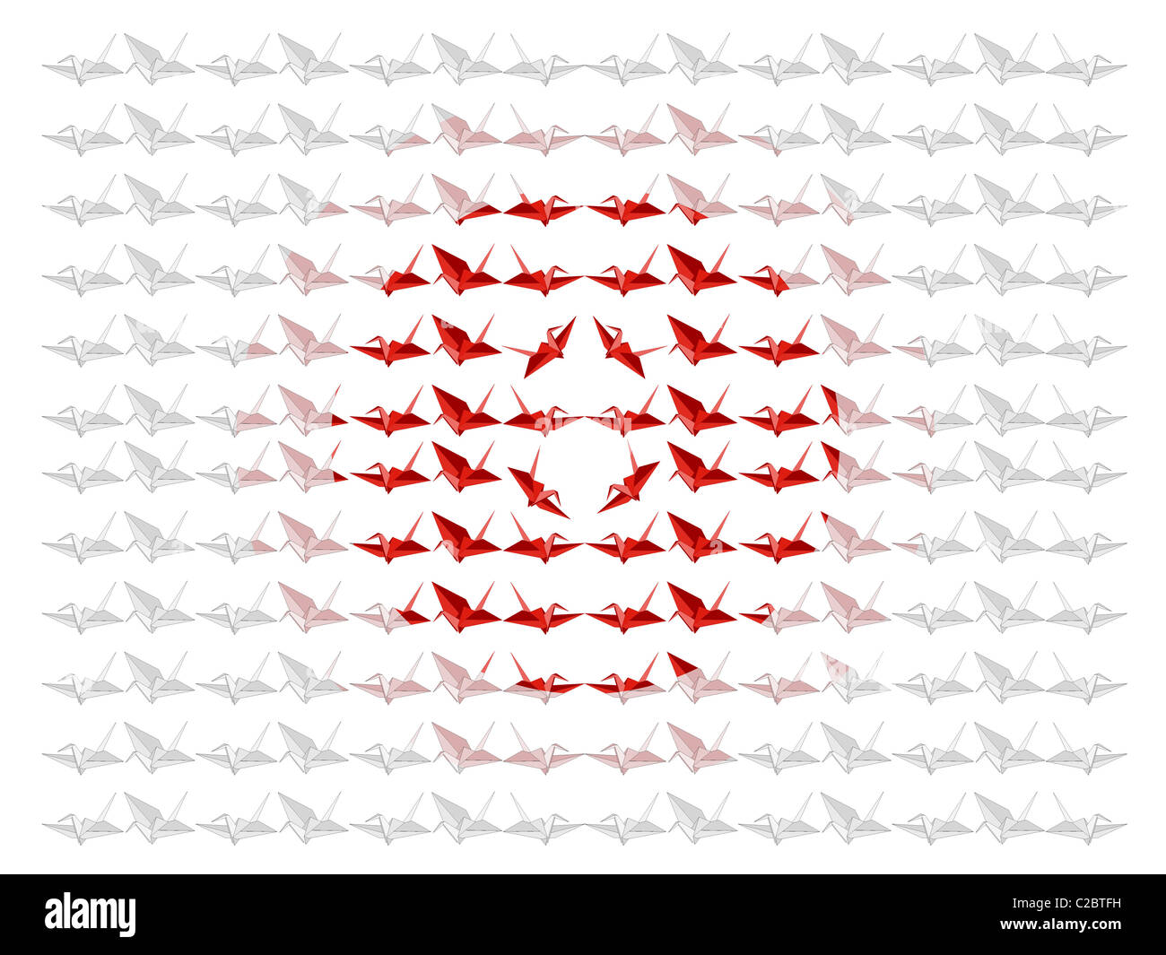 Red origami bird icon Cut Out Stock Images & Pictures - Alamy