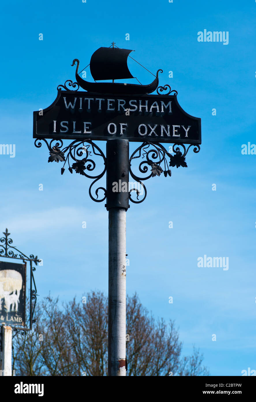 Wittersham Isle Of Oxney Village Sign Kent England uk Stock Photo - Alamy