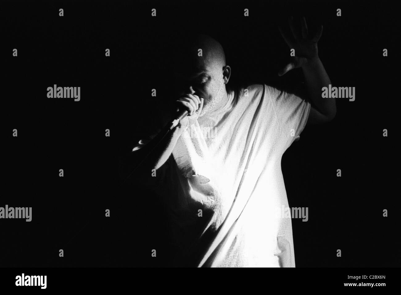 Brother Ali rapping at Sokol Underground in Omaha, Nebraska Stock Photo ...