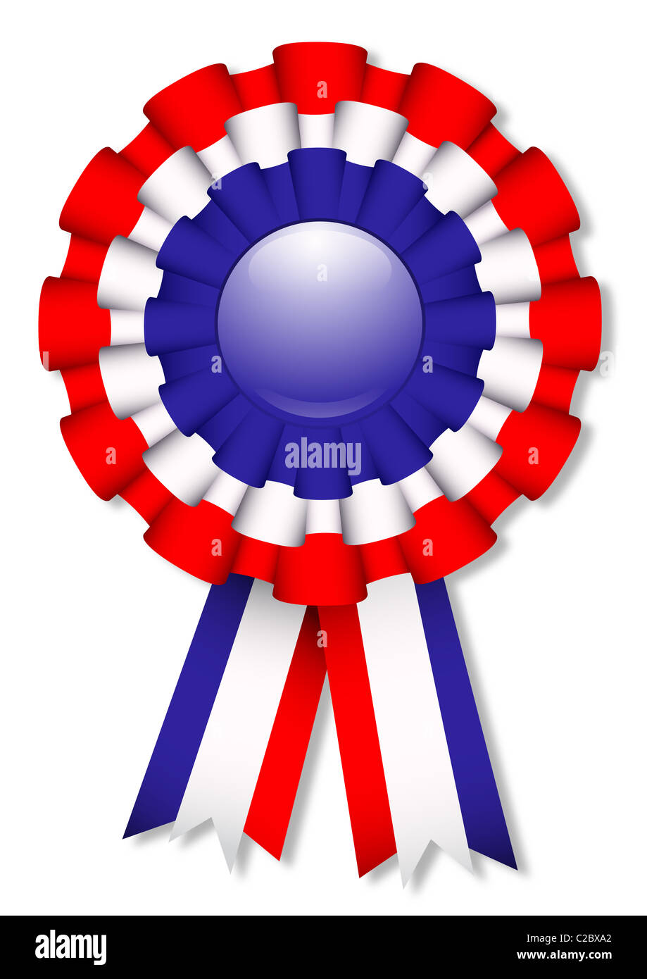 Red, white and blue cockade Stock Photo - Alamy