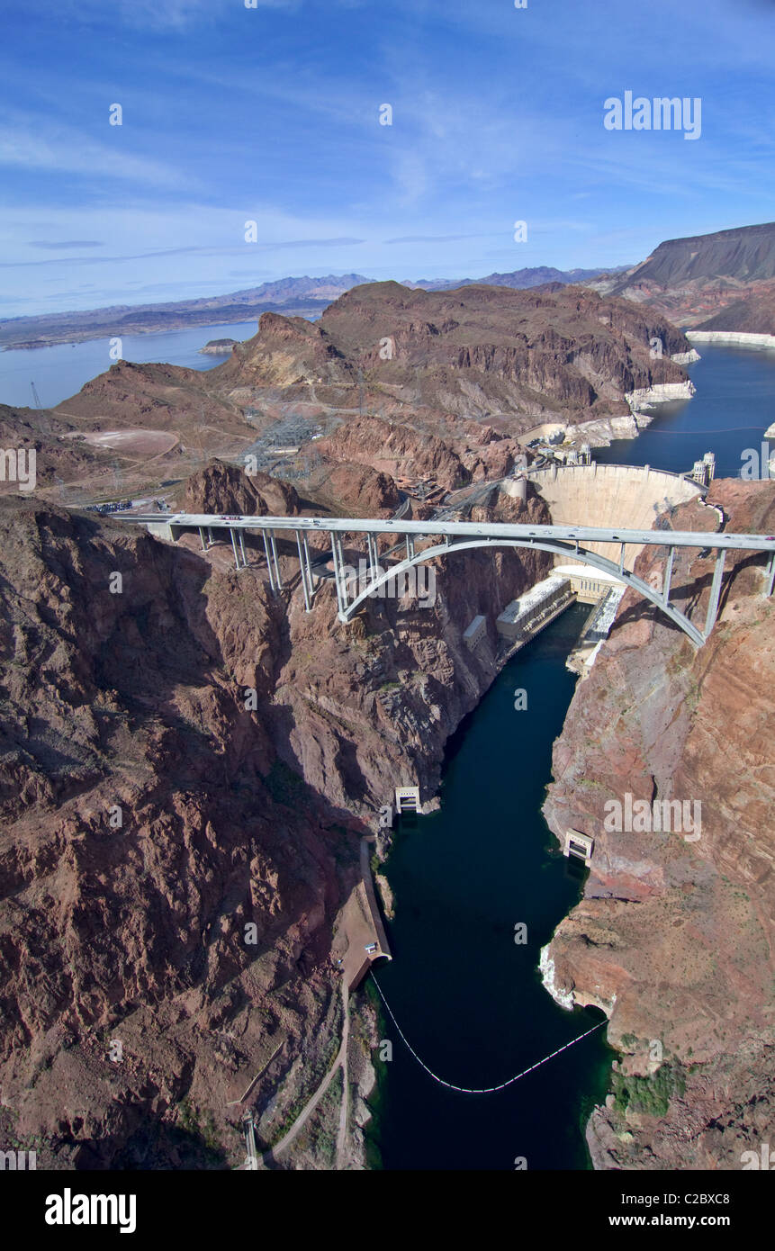 Pat Tillman Bridge Bypass and Hoover Dam Stock Photo - Alamy