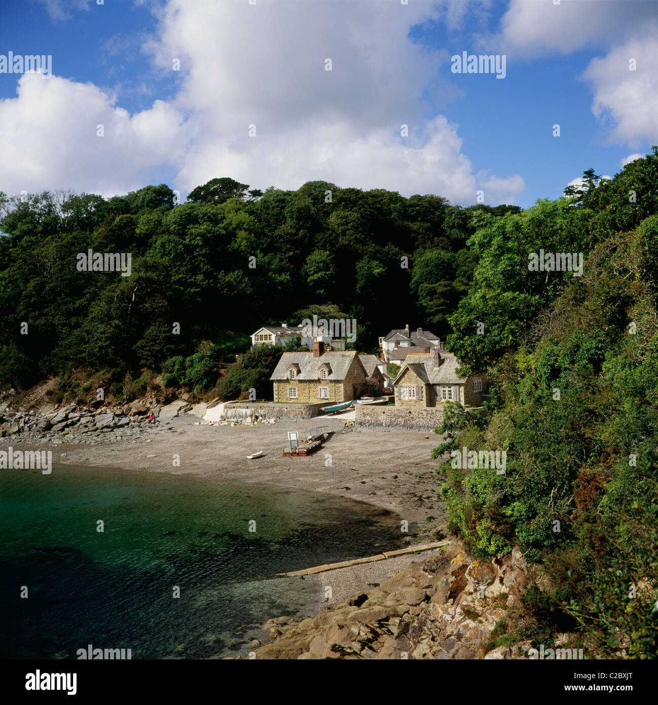 Durgan Cornwall England Stock Photo - Alamy