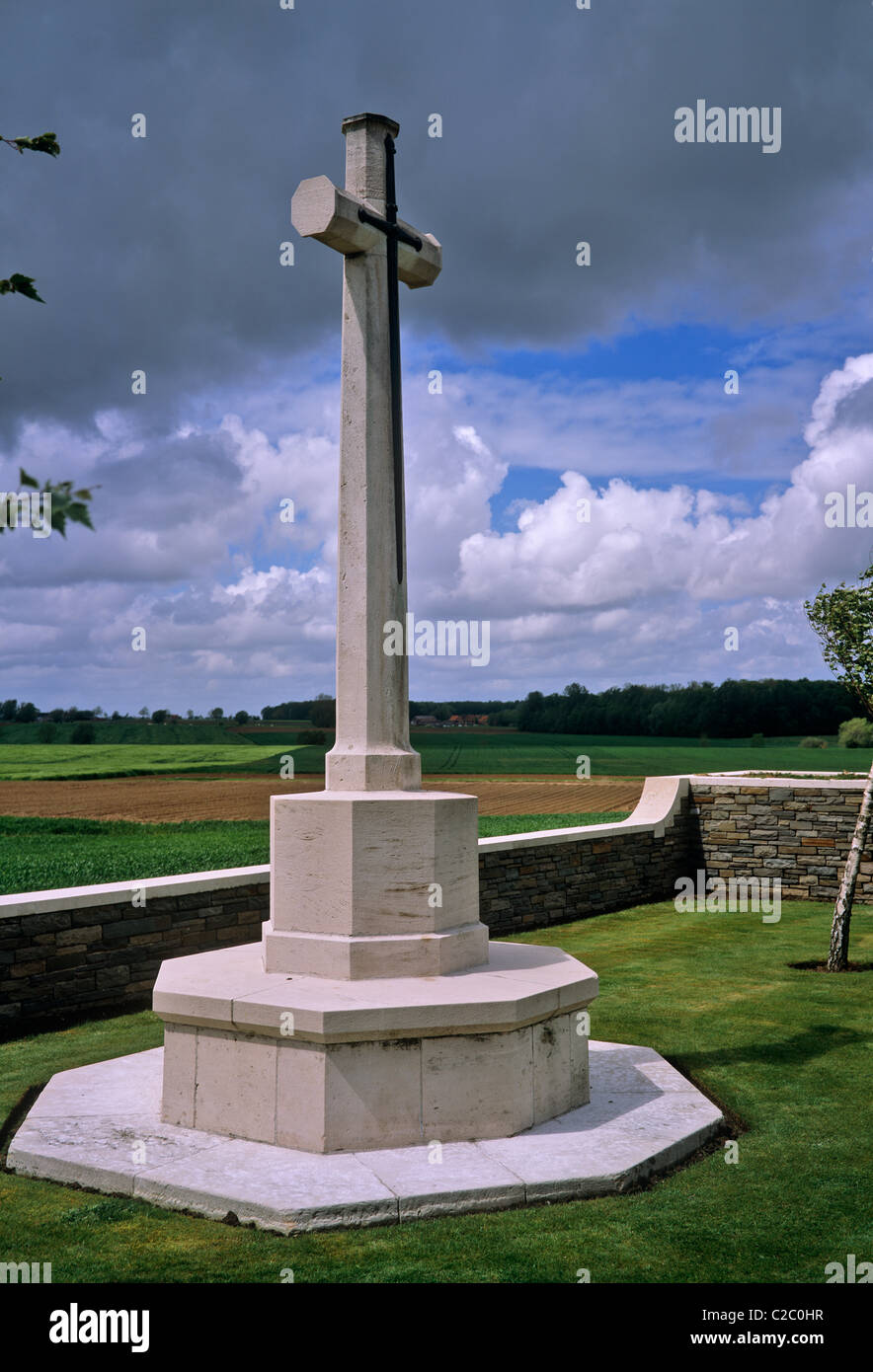 Battlefield Cemetery The Somme France Stock Photo - Alamy