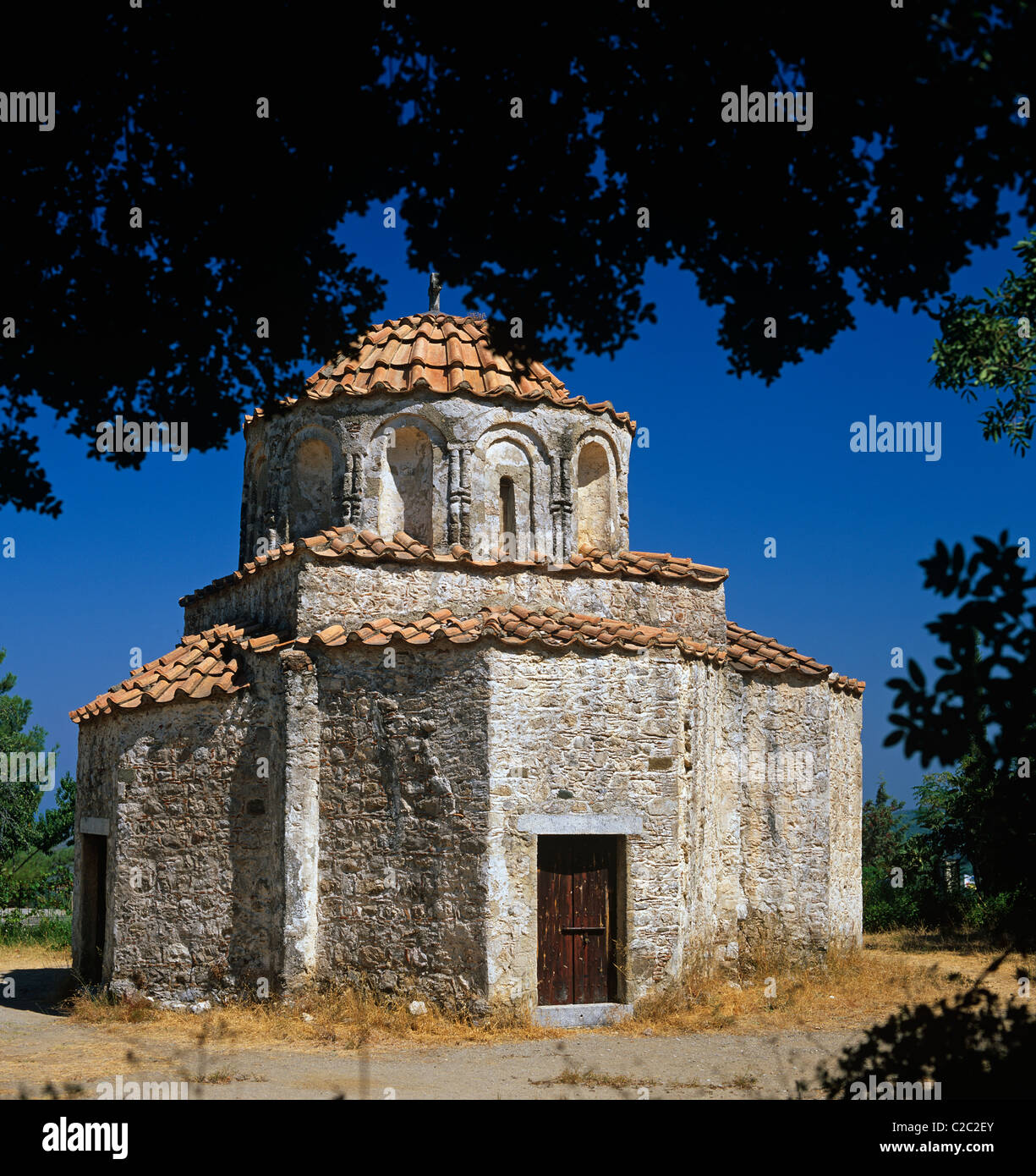 Apollona Rhodes Greece Stock Photo - Alamy