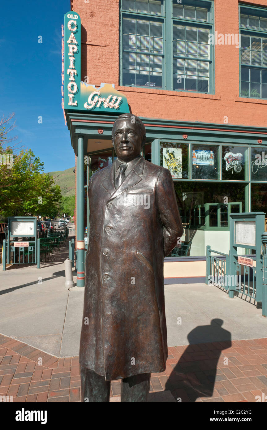Colorado, Golden, Bronze statue of Adolph Coors Sr. (1847-1929 Stock ...