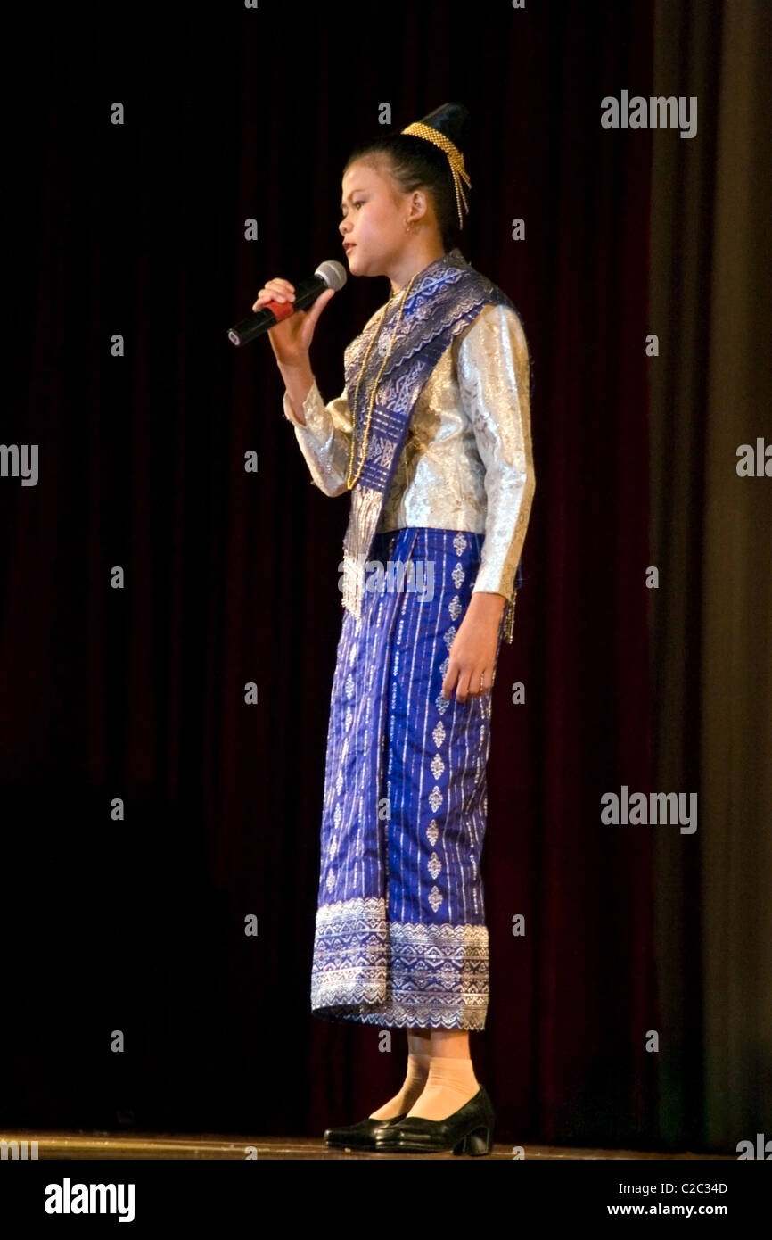 Girl Singing On Stage