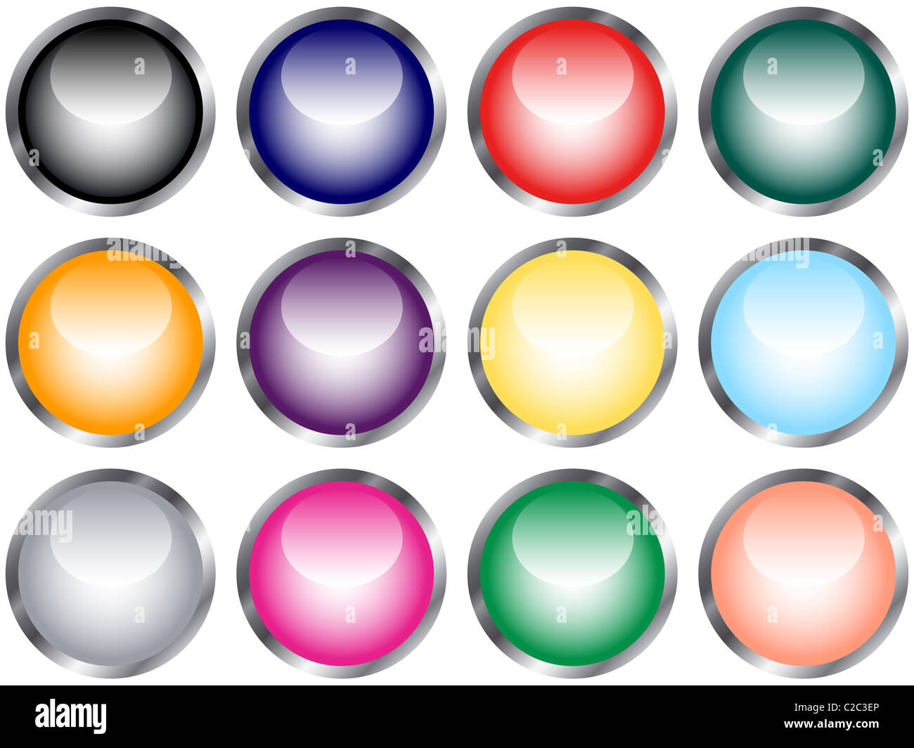 Set of Pastel Web Buttons Stock Photo - Alamy