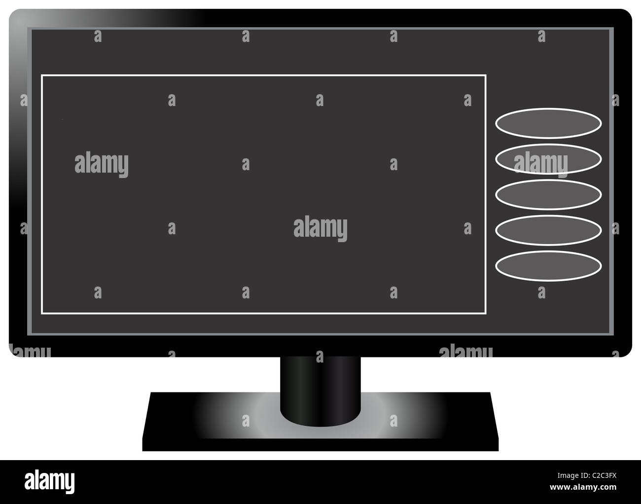 Computer or TV Monitor Website Template Stock Photo - Alamy