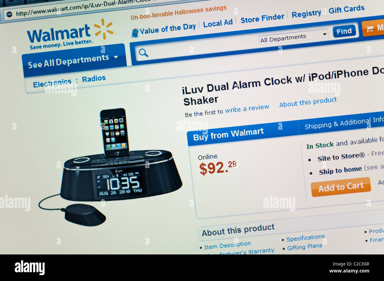 Walmart website screenshot Stock Photo - Alamy